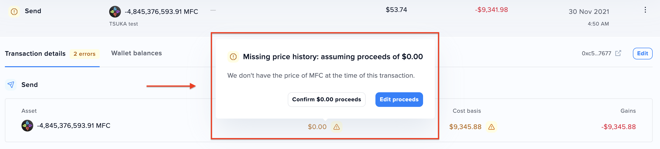 Troubleshoot missing price history errors – CoinTracker